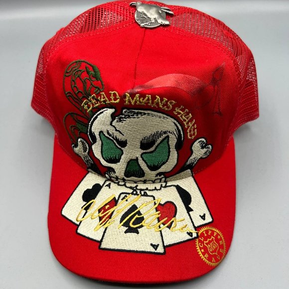 Cliff Raven | Accessories | Vintage Cliff Raven Hat Red Ed Hardy ...